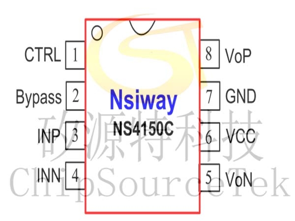 NS4150-矽源特科技ChipSourceTek-音频功放,马达驱动,Mosfet,充电管理,锂保,触摸,LDO,升降压,AC-DC,PD协议,MCU,5G开关,移动电源,微波雷达,